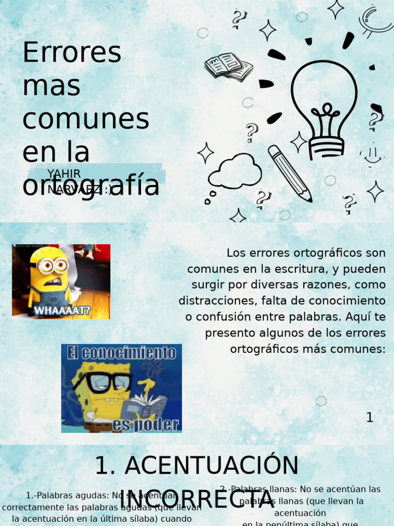 Errores Mas Comunes en La Ortografía | PDF | Coma | Lingüística