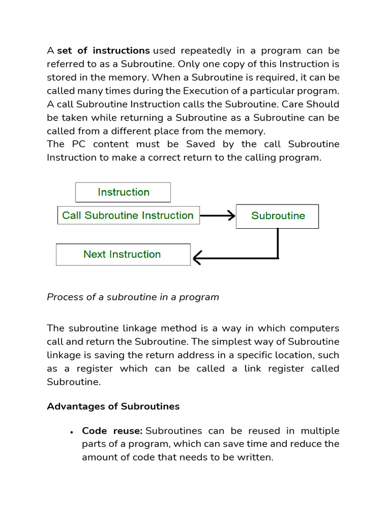 Subroutine | PDF | Computer Program | Programming Subroutine | PDF | Computer Program | Programming