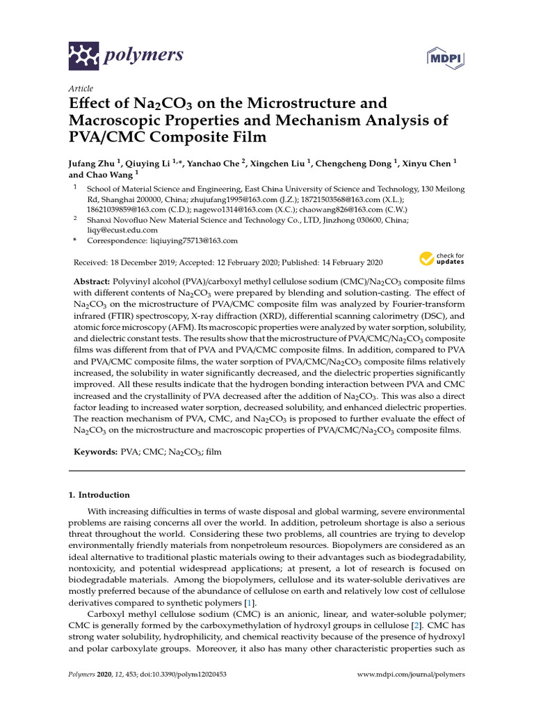 polymers-12-00453-v2 | PDF | Differential Scanning Calorimetry ...