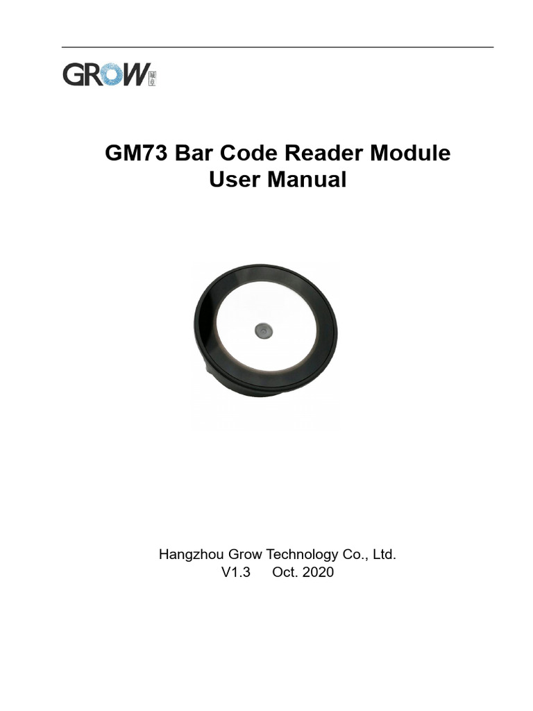 GM73 Barcode Reader Module User Manual-V1.3 | PDF | Computer Science | Notation