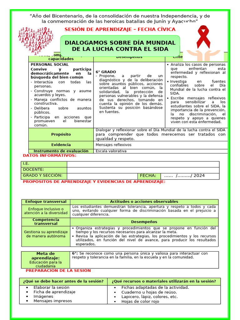 Reflexiones sobre el SIDA en el aula | PDF | VIH / SIDA