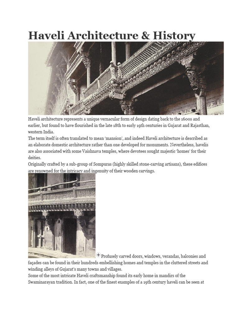 Haveli Architecture | PDF