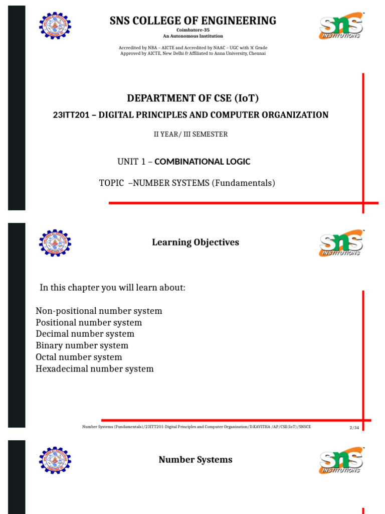 1.fundamentals Number Systems | PDF | Numbers | Decimal