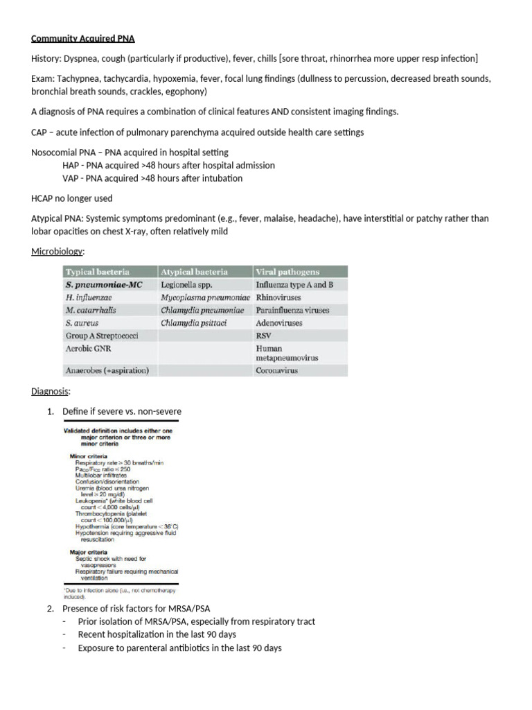 Community Acquired PNA | PDF | Methicillin Resistant Staphylococcus Aureus | Respiratory Diseases