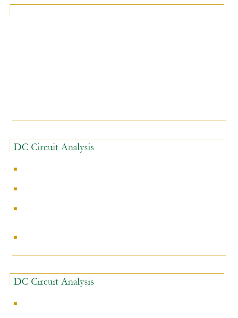 EC 111 - Lecture 3 - D.C Circuits Analysis | PDF | Electrical Network | Network Analysis ...
