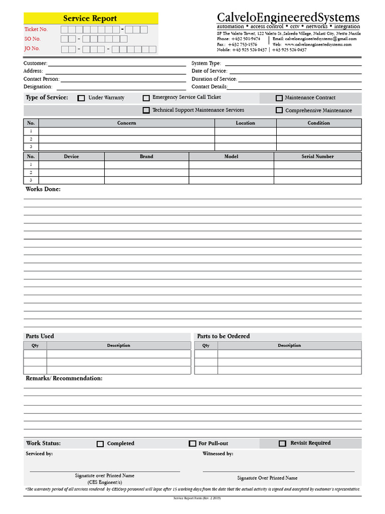 Service Report for Maintenance Ticket | PDF | Computing