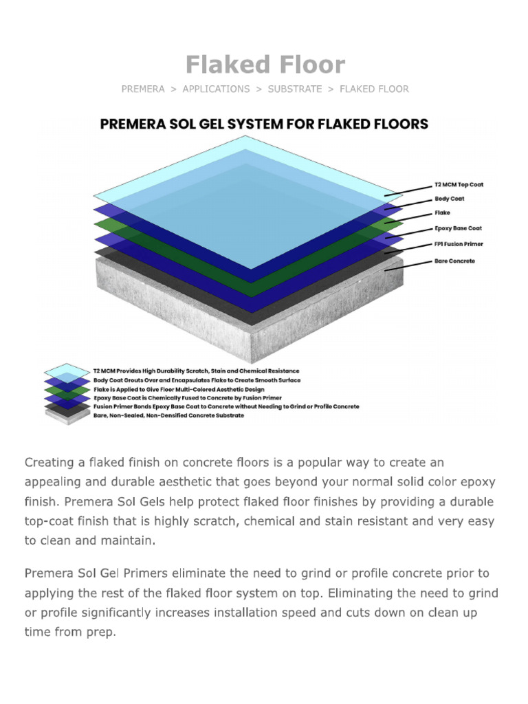 Flaked Floor - Premera Coatings | PDF