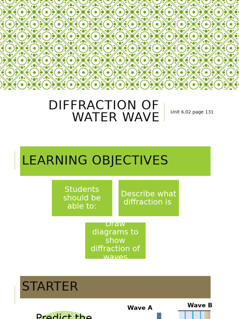 5. Diffraction of Water Wave | PDF