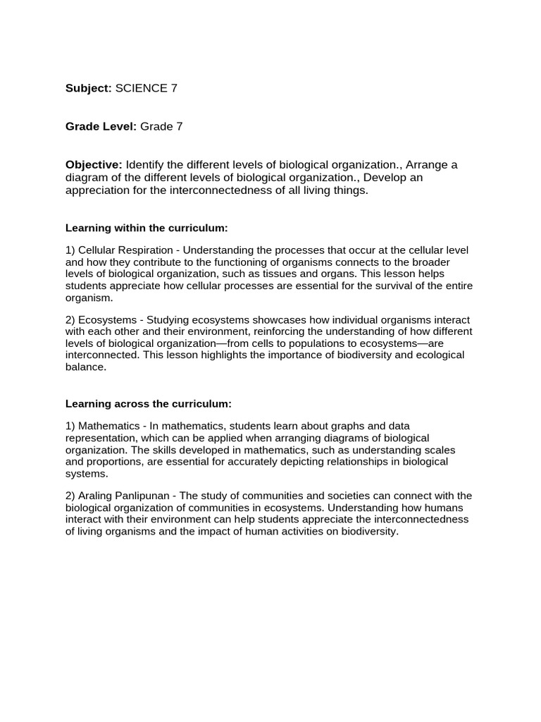 lesson_plan (15) | PDF | Conservation Biology | Ecosystem