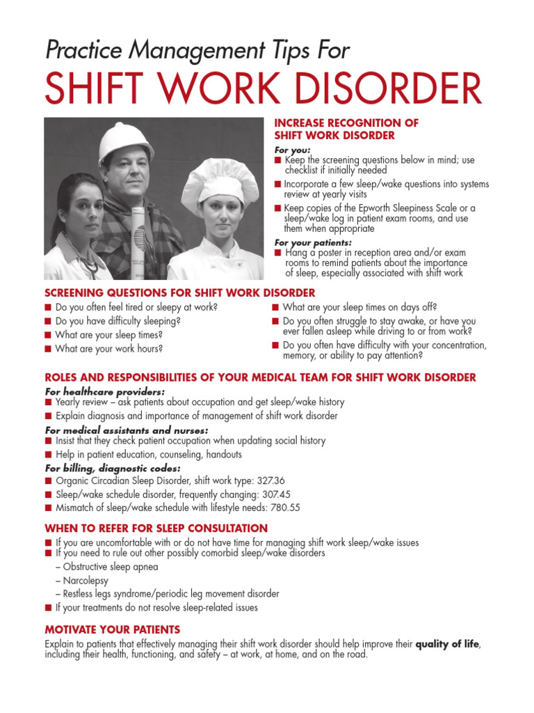 Shift Work Disorder Questionnaire | PDF | Shift Work | Sleep