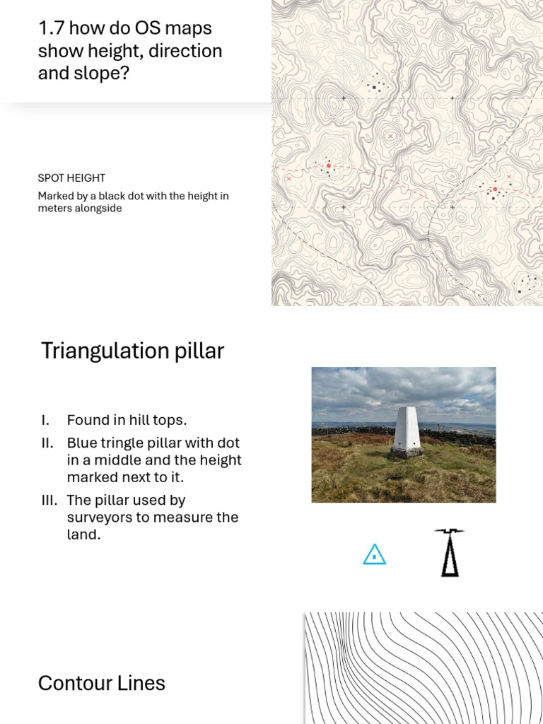 1 7+how+do+OS+maps+show+height-2Cdirection+and+slopes | PDF