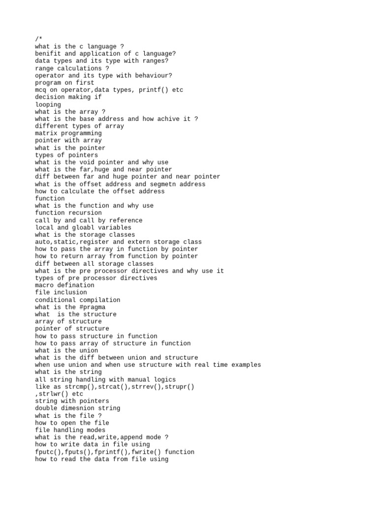 C Language Question | PDF