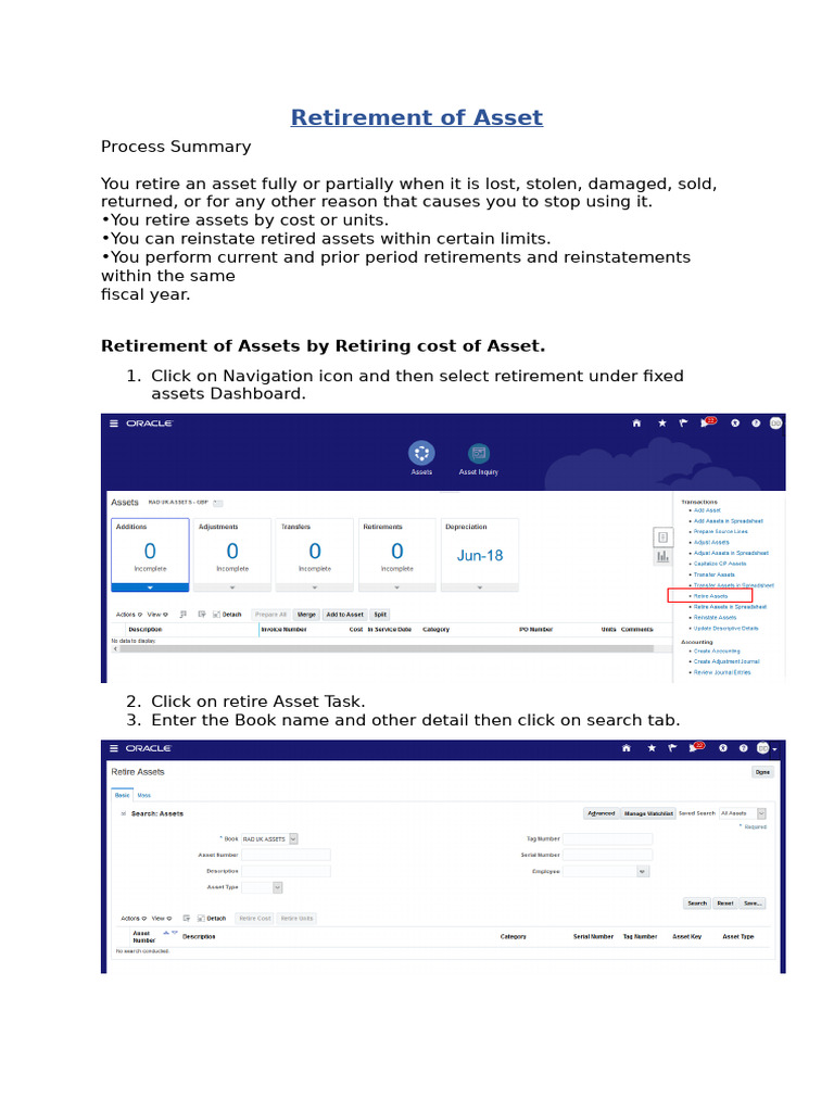 Asset Retirement Process Guide | PDF