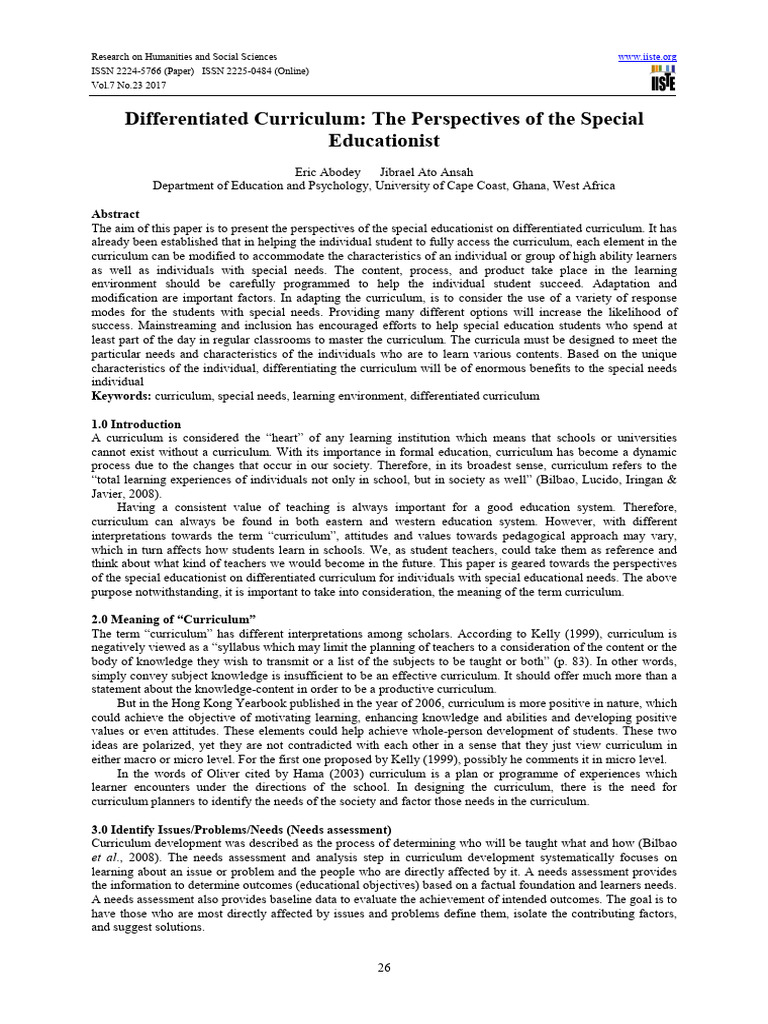 Differentiated Curriculum | PDF | Differentiated Instruction | Educational Assessment