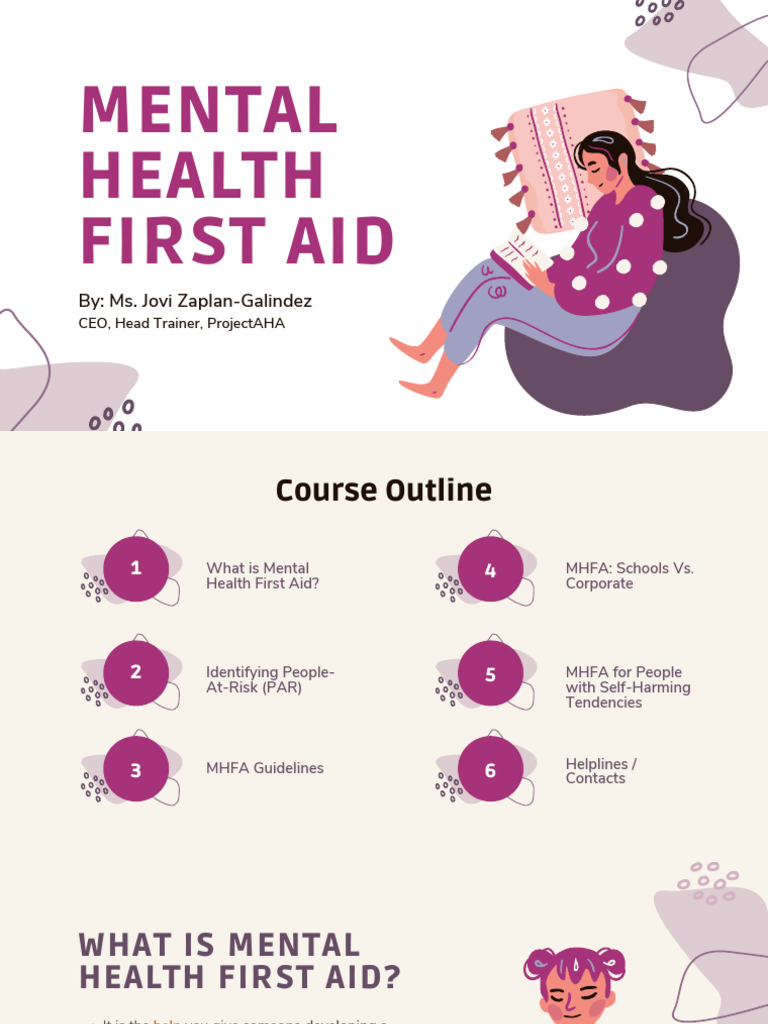 Mental HEalth First Aid | PDF | Suicide | Mental Disorder