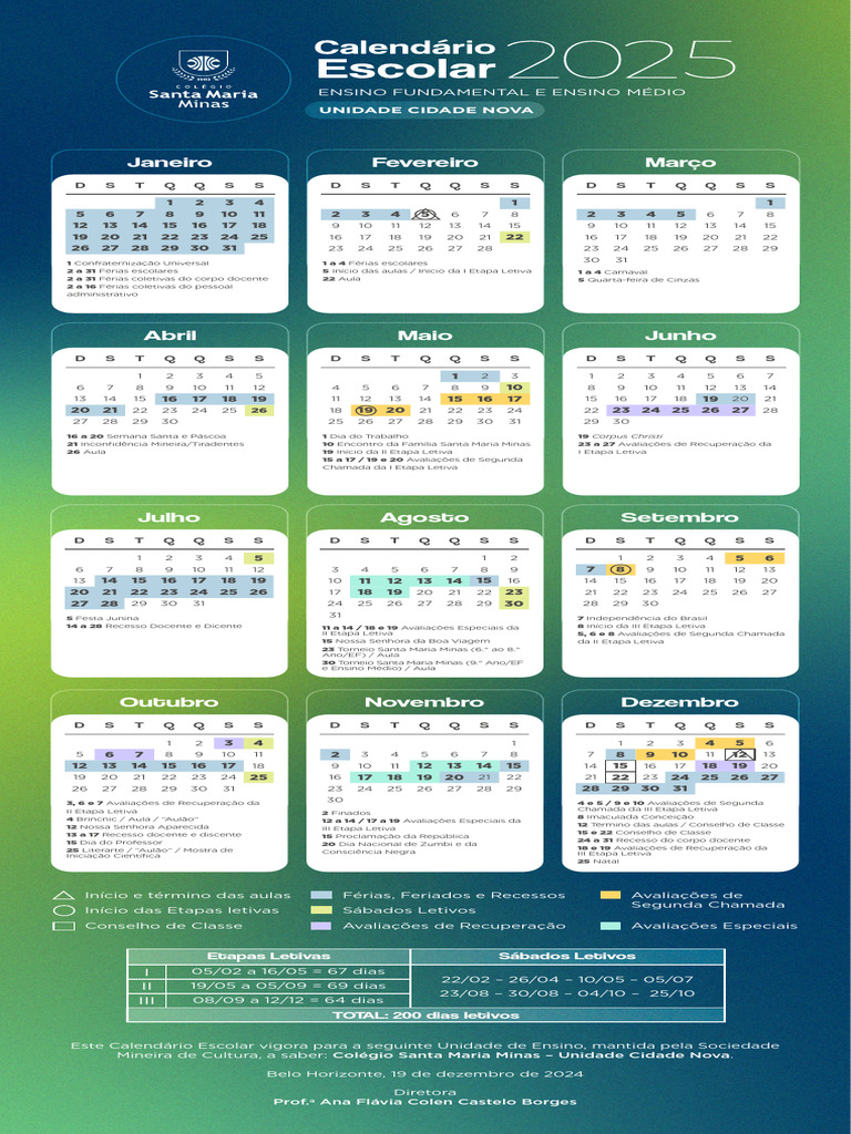 Férias Escolares 2025: Calendário Brasil | PDF