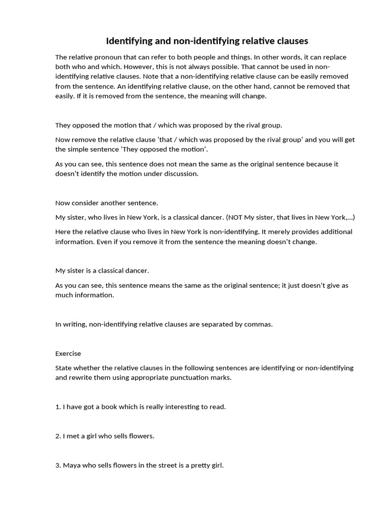 Identifying and Non Identifying | PDF