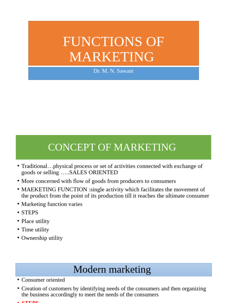 Key Functions of Marketing Explained | PDF | Demand | Market (Economics)