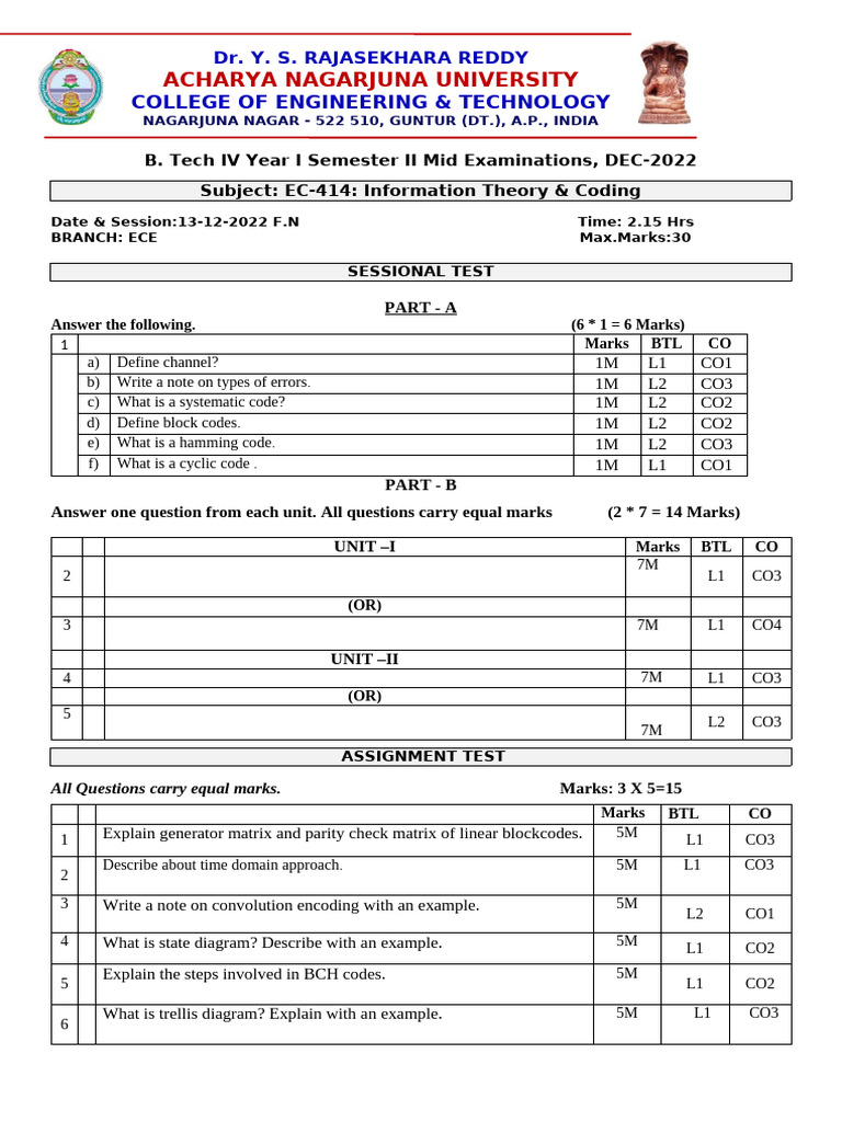 414 mid 2 QP | PDF | Error Detection And Correction | Encodings