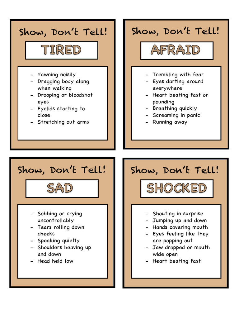 Show--Don't-Tell-cards | PDF