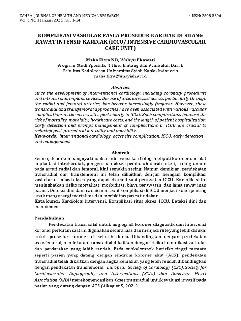 Kompilasi+Vaskular+Paska+Prosedur+Kardiak_Fixed | PDF