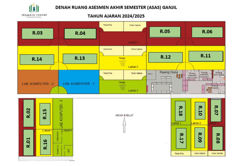 Denah Ruang Ujian - 072606 | PDF