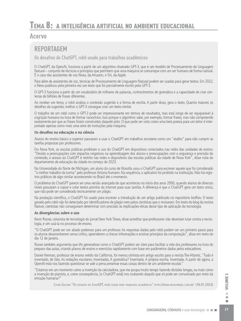 Redacao V2 Coletanea Aula8 | PDF | Inteligência artificial | Inteligência Artificial (IA) e ...