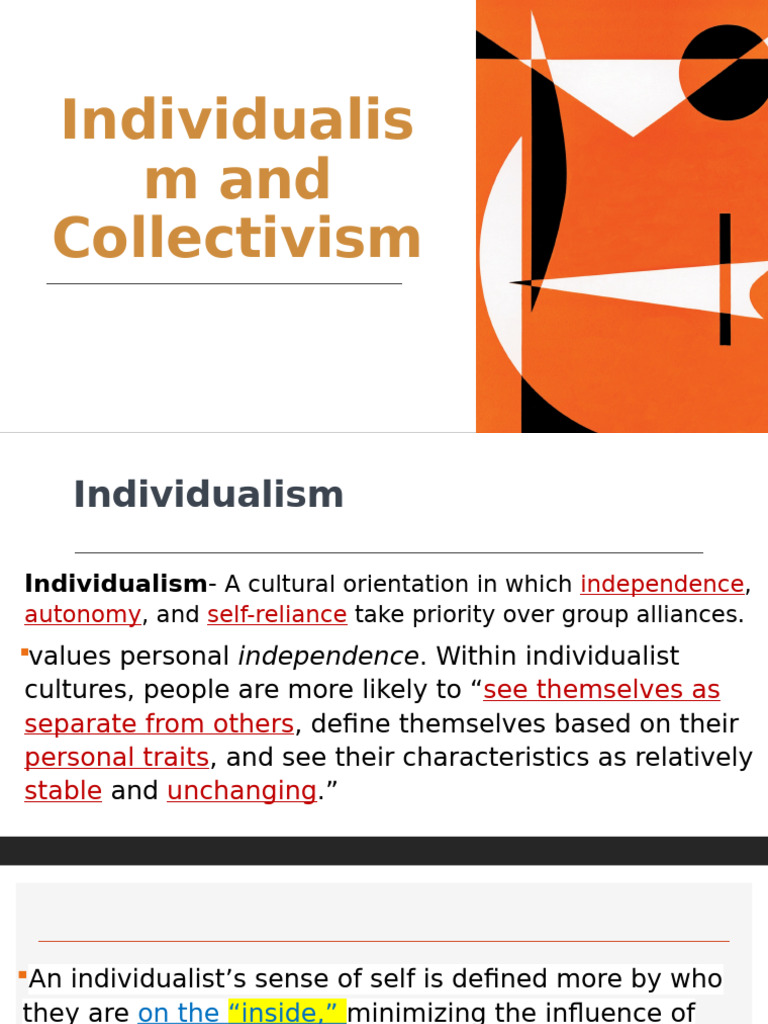 Individualism and Collectivism | PDF | Social Support | Individualism