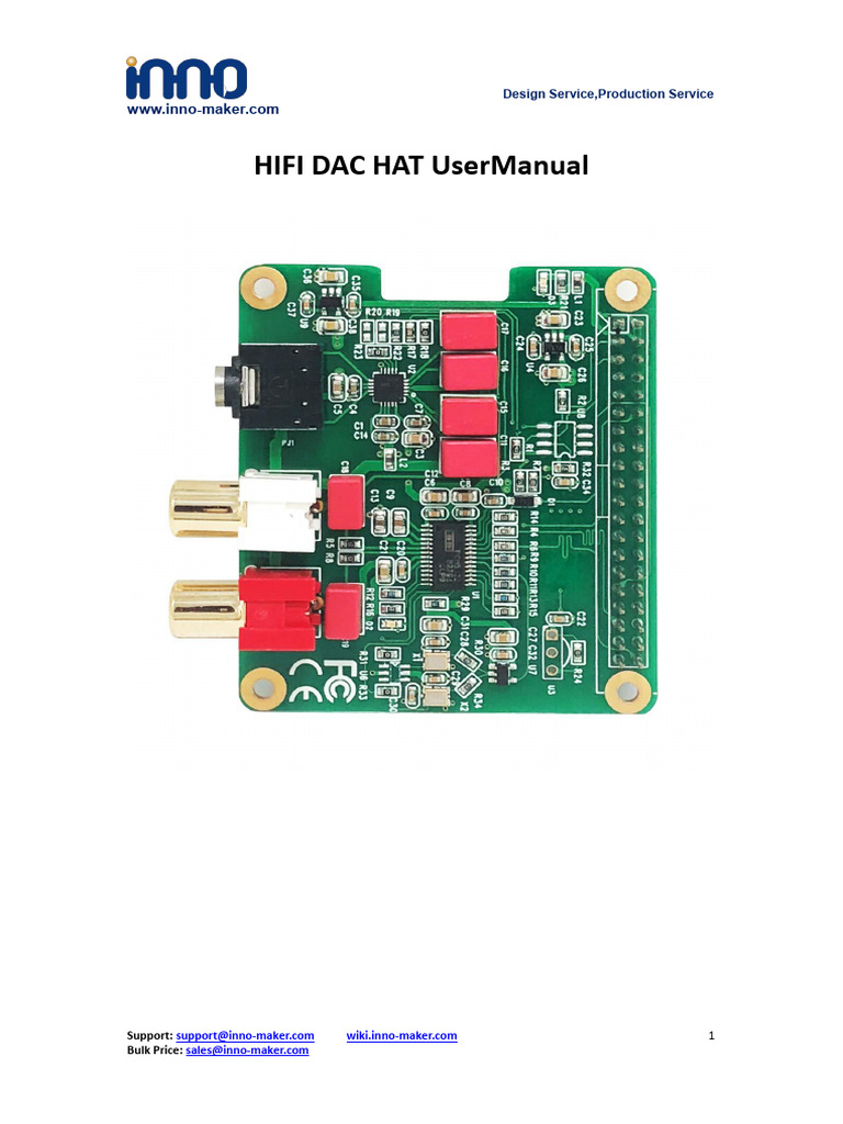 HIFI DAC User ManualV1.3 | PDF | Raspberry Pi | Computing