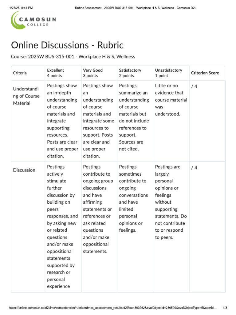 Rubrics | PDF