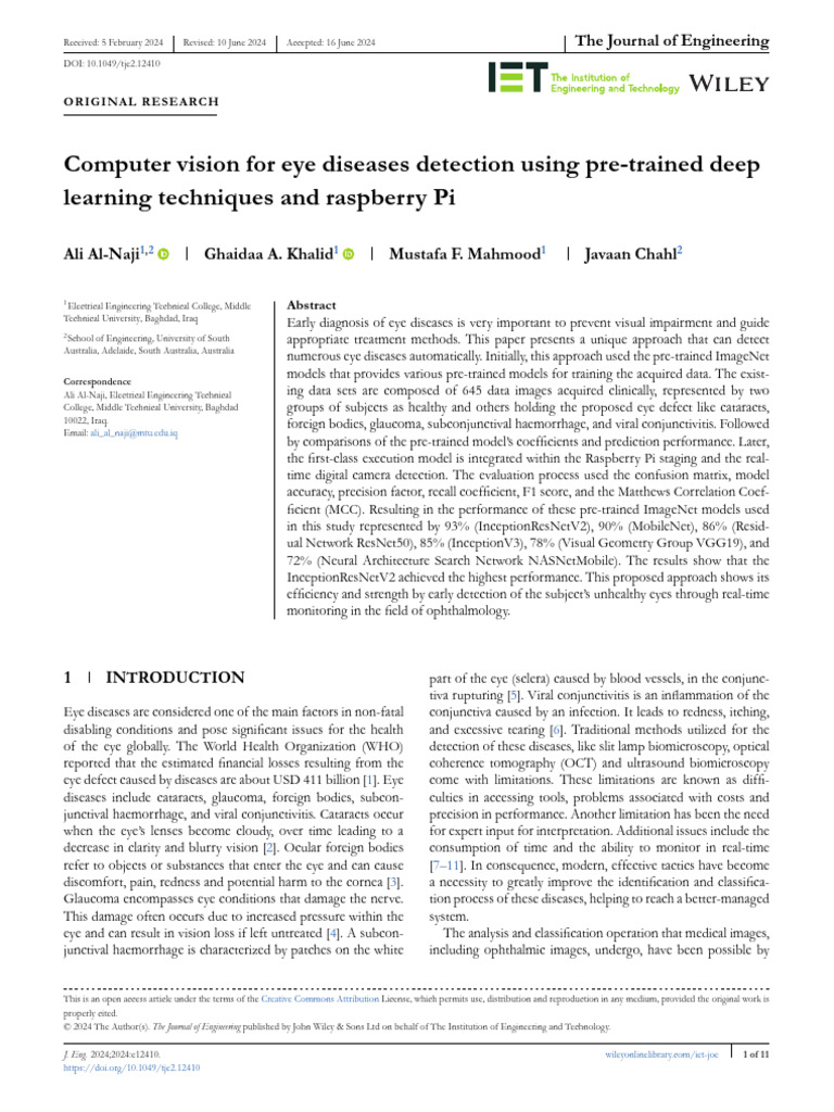 Eye Disease Detection with Deep Learning | PDF | Deep Learning