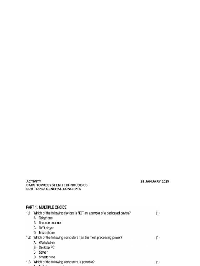 CAT Grade 12 Assessment 1 28 | PDF