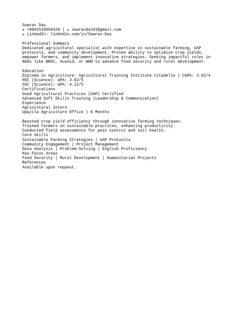 Resume Templete | PDF