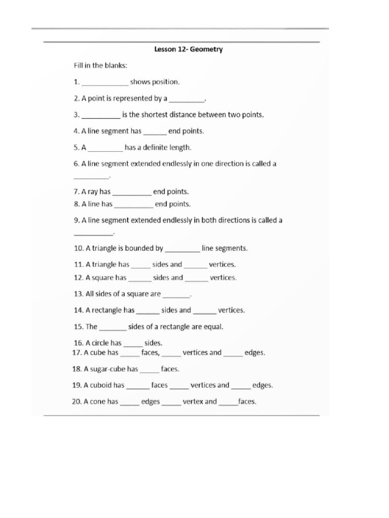 Geometry class 3 | PDF