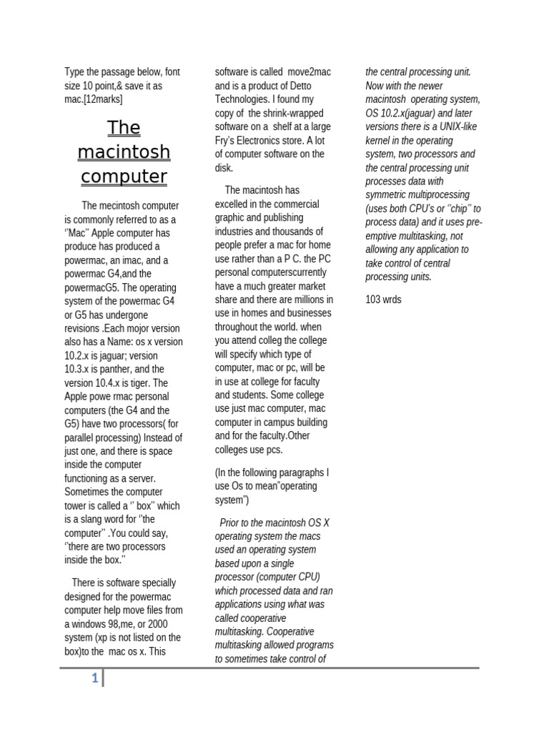 Type The Passage Below | PDF | Computer Engineering | System Software