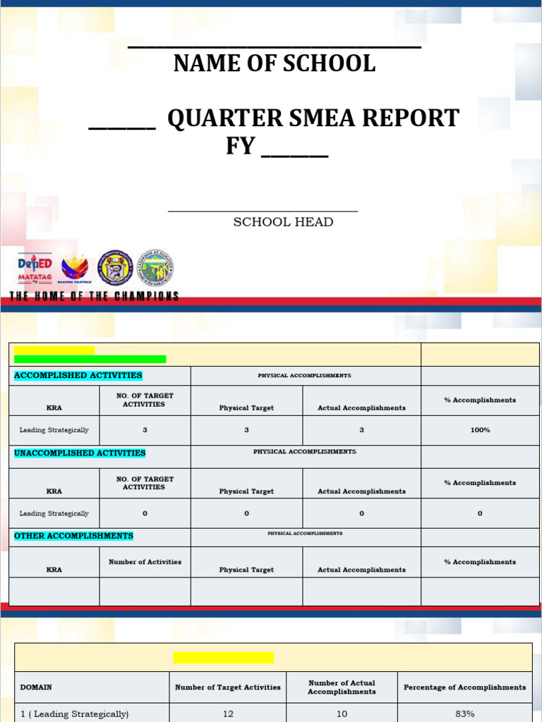 SMEA Reporting Template | PDF