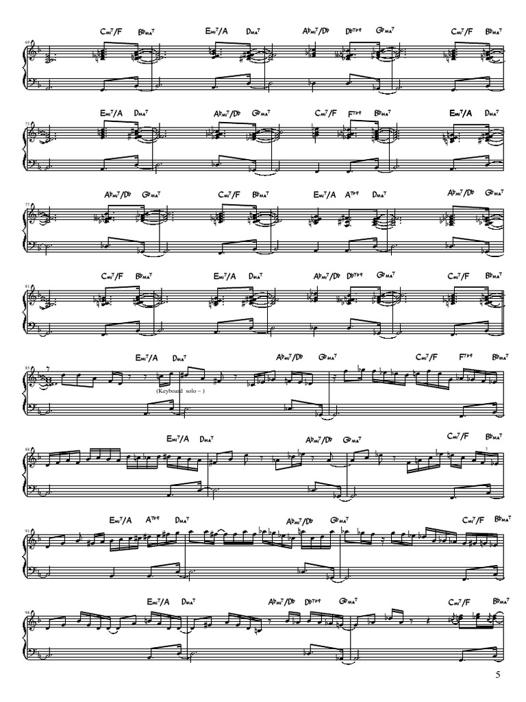 Jazz Cigarette - Piano Solo | PDF