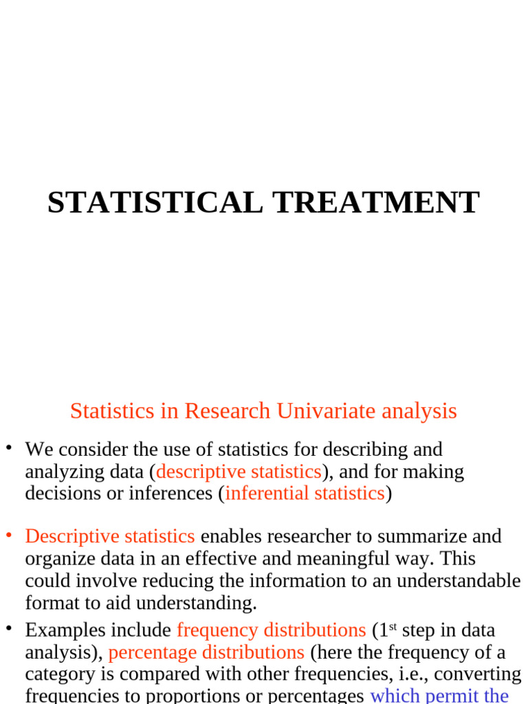 Statistical Treatment | PDF | Accuracy And Precision | Statistics