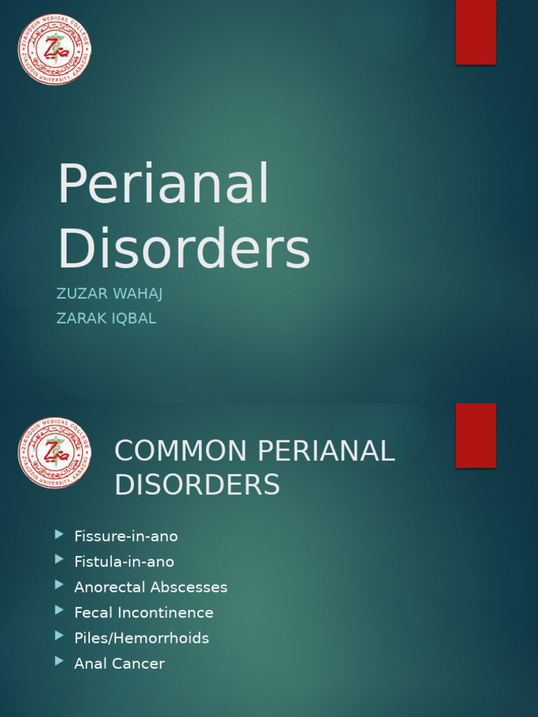 Perianal Disorders | PDF | Hemorrhoid | Radiation Therapy