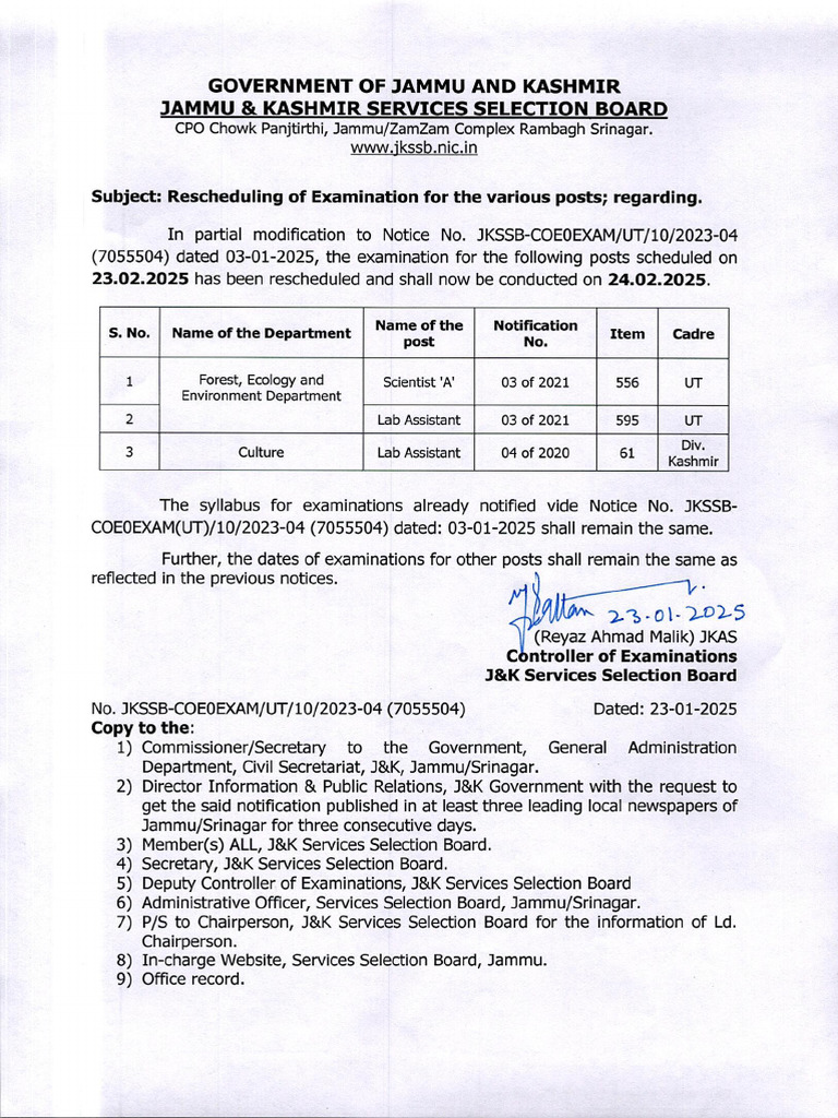 Rescheduling_Notice_23012025 | PDF