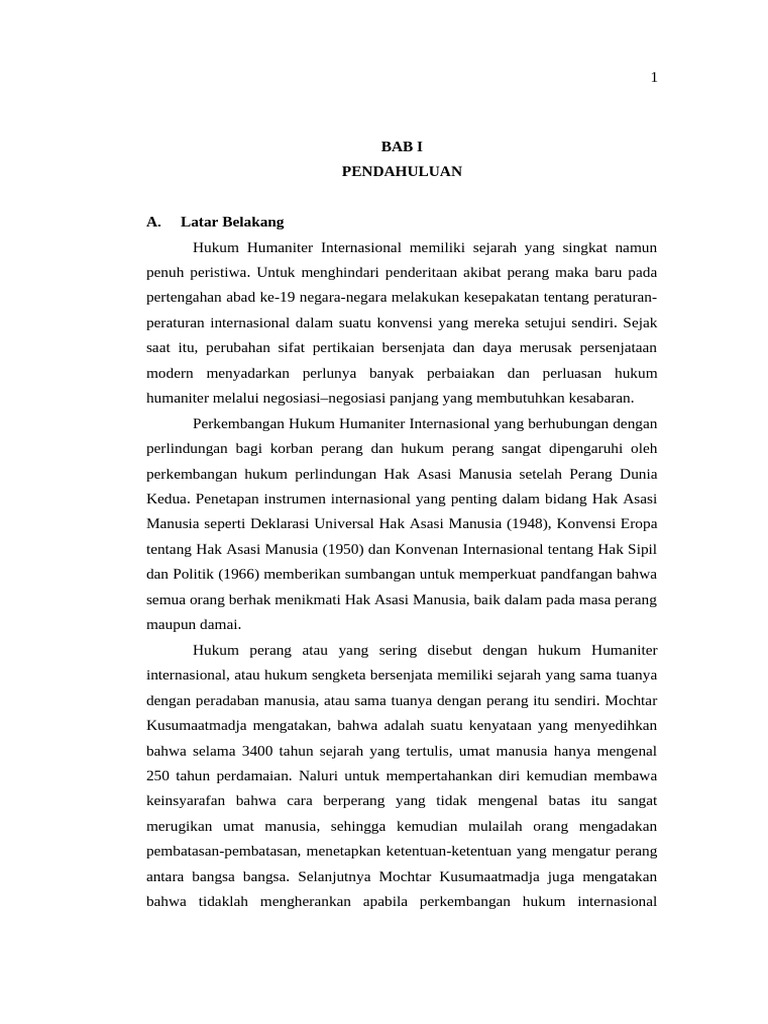Sejarah dan Prinsip Hukum Humaniter | PDF
