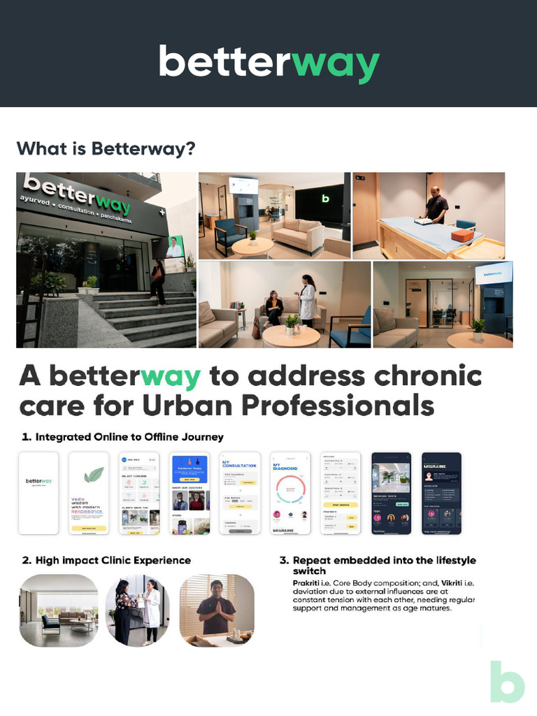 BetterWay: Holistic Chronic Care Platform | PDF | Ayurveda | Business