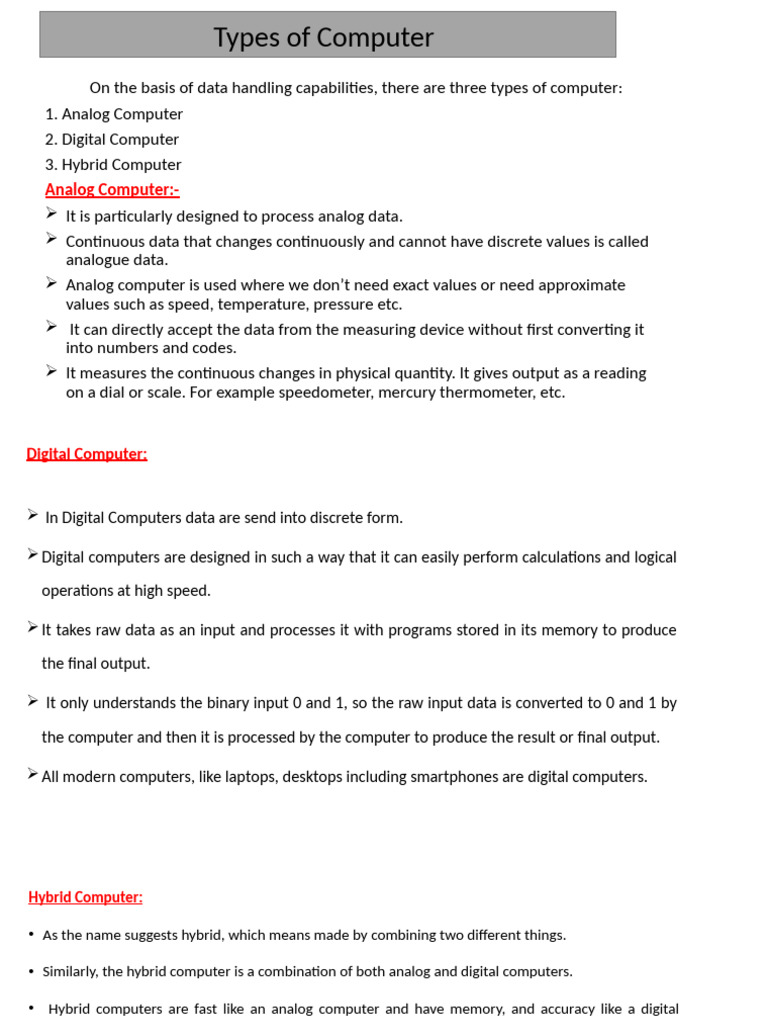 File 1666244858 GUSCSE202232010 TypesofComputerUnitII | PDF