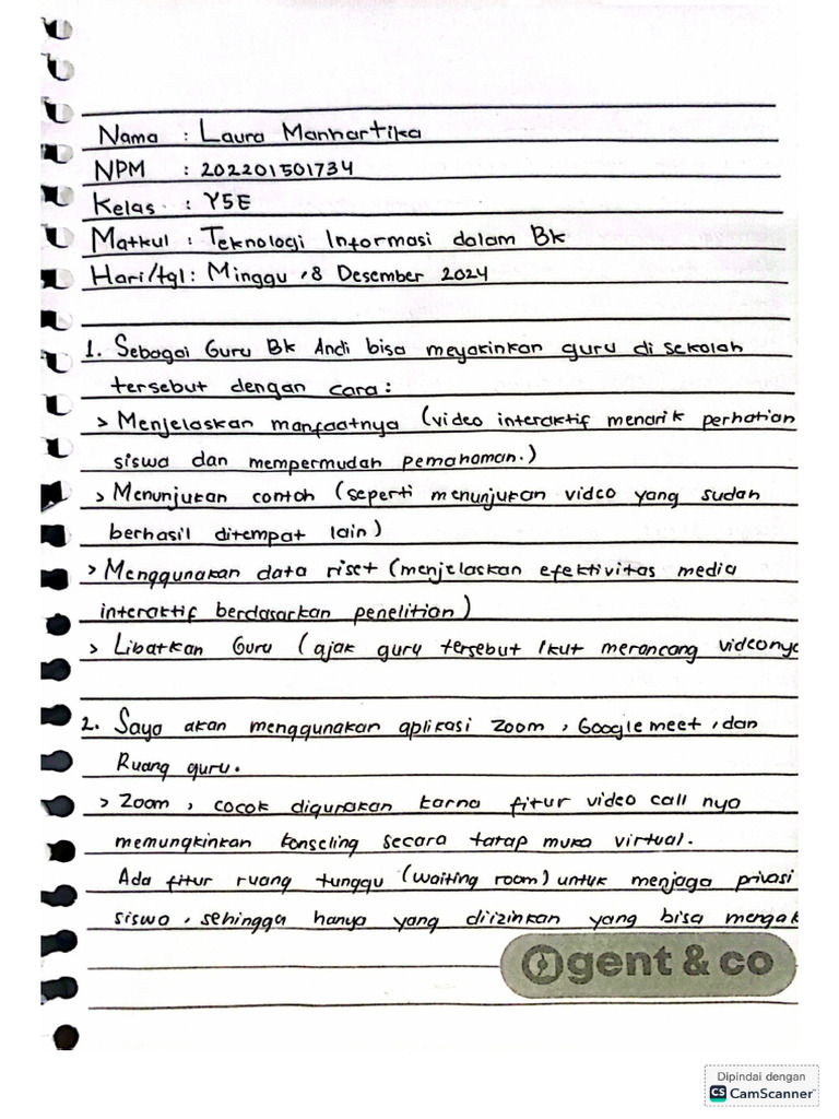 Laura Manhartika - Y5E - Ulangan Susulan TIB | PDF