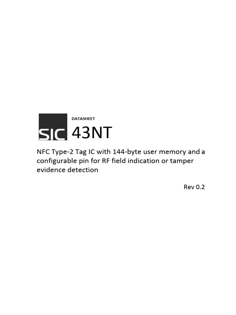 Sic43nt Datasheet | PDF | Bit | Computer Architecture