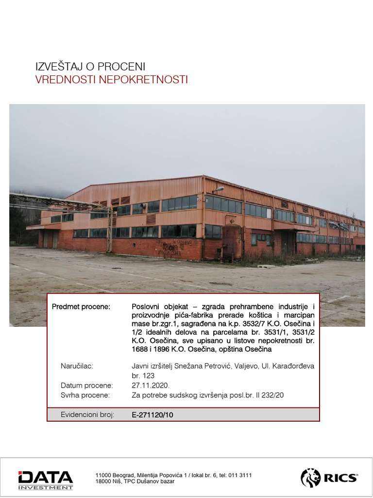 Prilog 2 Procena Nepokretnosti | PDF