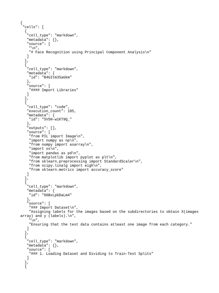Face Recognition Using Pca - Ipynb | PDF | Data Management | Computing