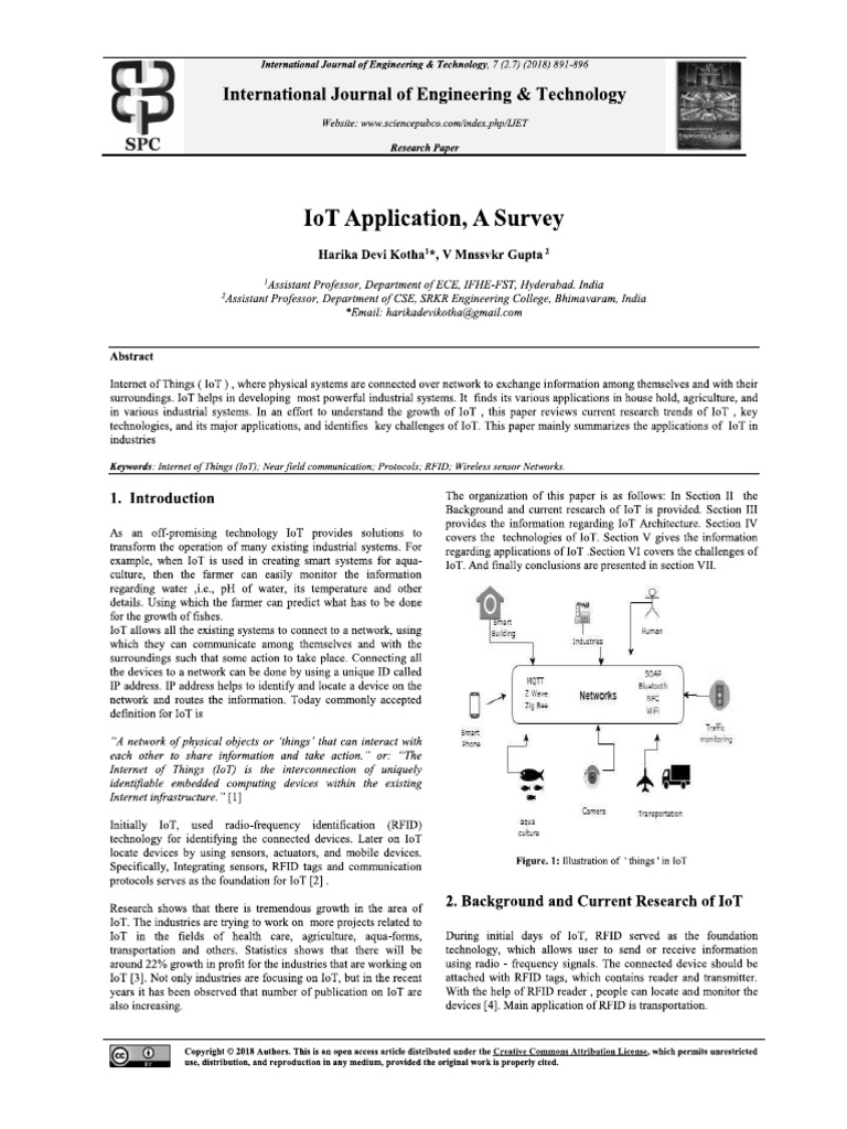 IoT Application: A Survey | PDF