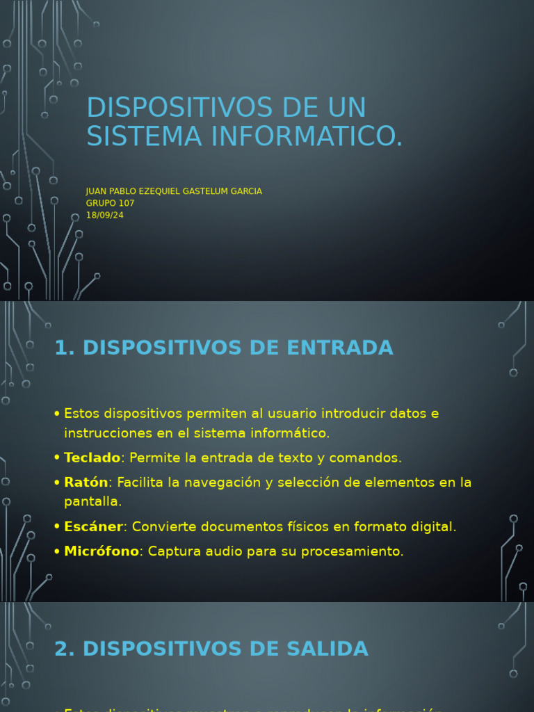 Dispositivos de Un Sistema Informatico | PDF