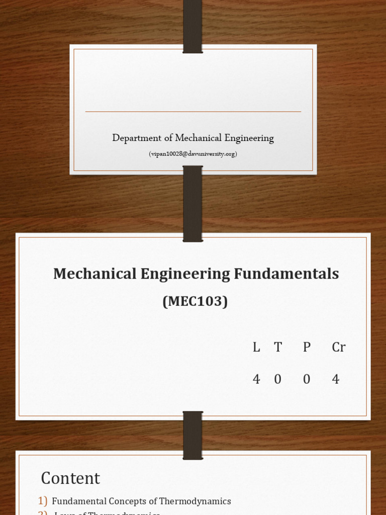 MEC103-Mechanical Engineering Fundamentals-Power Producing Devices - IC Engines - 1 | PDF ...